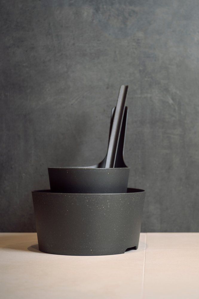 Rento Pisara Sauna Ladle biocomposite, peat/black | Sauna-store.com